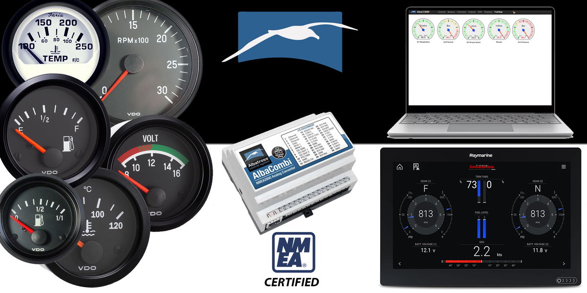 AlbaCombi Translate analogue to nmea2000 converter