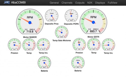 AlbaCombi Monitoring Analogue to Nmea2000 Signal Converter