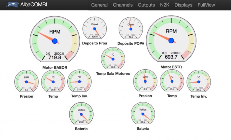 AlbaCombi Monitoring Analogue to Nmea2000 Signal Converter