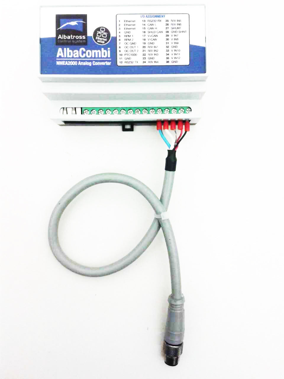 AlbaCombi Web-based Interface - AlbaCombi Analog to NMEA2000 Converter
